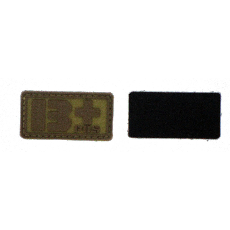 Patch PVC groupe sanguin B+ beige - Patchs